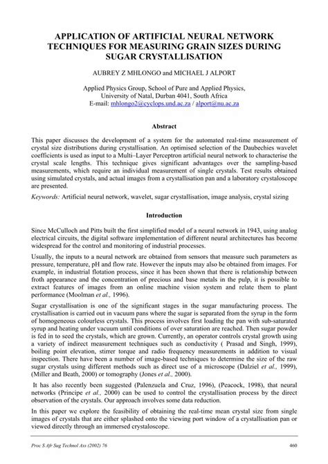 pdf application of artificial neural network techniques … of