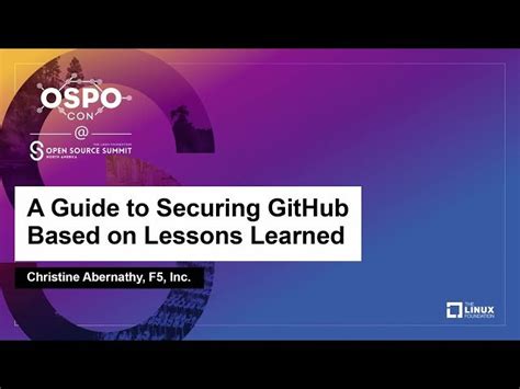 Free Video A Guide To Securing Github Based On Lessons Learned From
