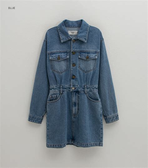 나인 Op 6107시티 캐주얼 데님 원피스