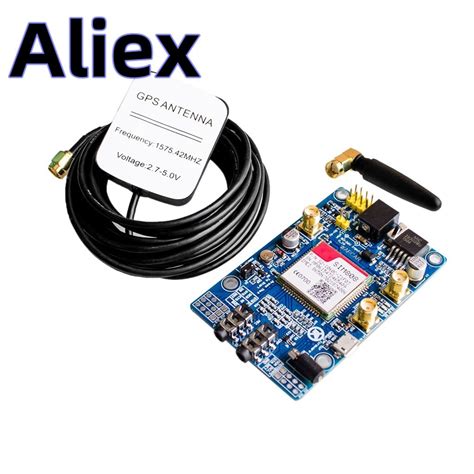 Sim808 Module Gsm Gprs Gps Development Board Ipx Sma With Gps Antenna For Raspberry Pi Support
