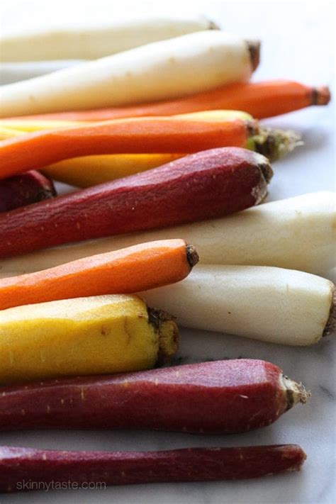 Roasted Rainbow Carrots With Ginger Skinnytaste