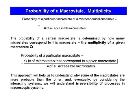 Lecture 4 Macrostates And Microstates Ch 2 The