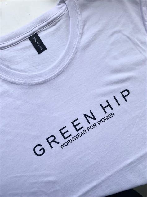 Green Hip T Shirt Long Sleeve White