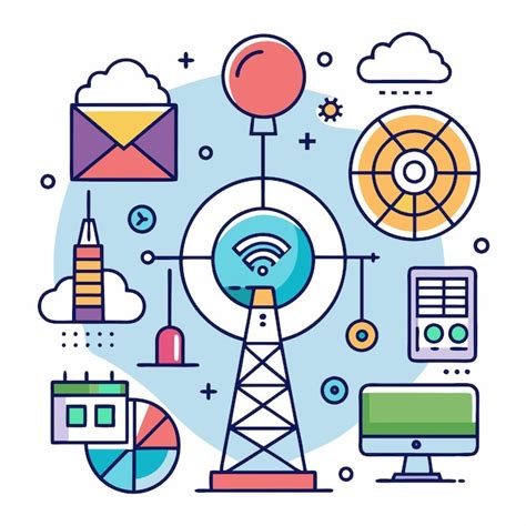 Premium Vector Understanding Wireless Communication Key Components And Technologies Illustrated