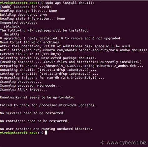 Ubuntu Dig Command Not Found How To Install Dig On Ubuntu Nixcraft