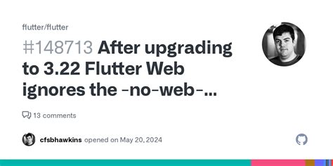 after upgrading to 3 22 flutter web ignores the no web resources cdn