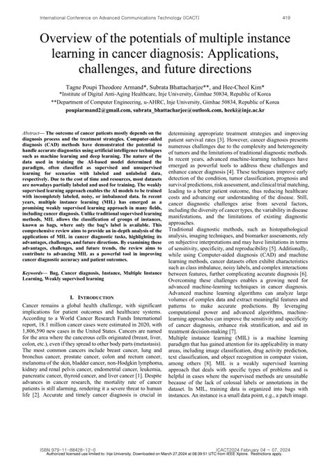 Pdf Overview Of The Potentials Of Multiple Instance Learning In