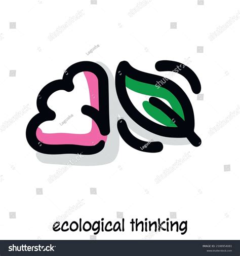 Ecological Thinking Scribing Sketchnoting Visual Note Stock Vector