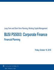 BUSI PS October Lecture Fall Copy Pdf Long Term And Short Term Planning Working