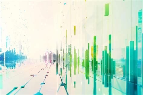 Abstract City Skyline With Graphs And Data Visualization Premium Ai