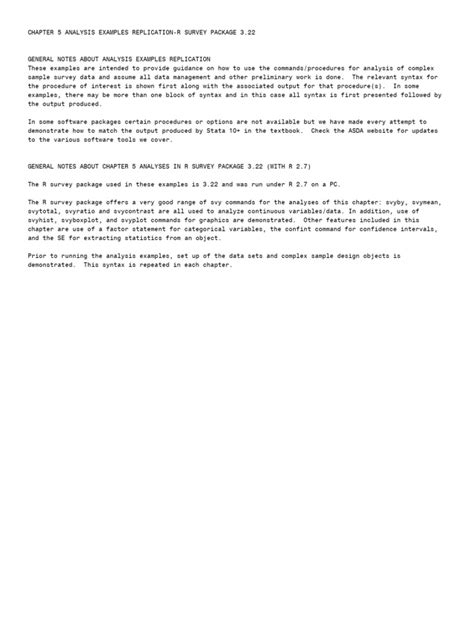 Chapter 5 Analysis Examples Replication Fall 2011 R Pdf