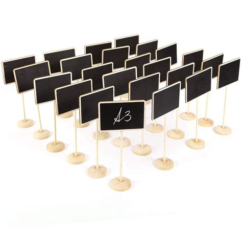24 Pcs Mini Blackboard Writable Erasable Write Mes Grandado