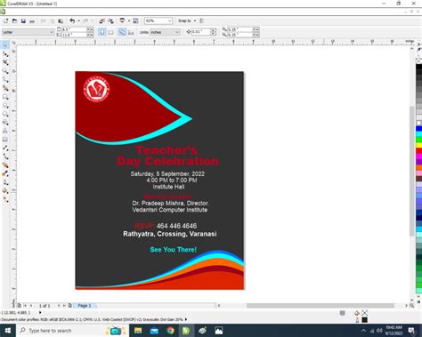 Invitation Card Design CorelDraw Easy Method Step By Step