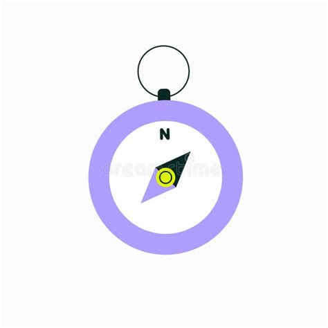 Pocket Compass In Flat Vector Illustration Symbolizing Navigation Orientation And Travel