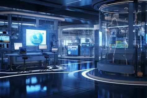 Premium Photo A Blueprint Of A Hightech Laboratory With Detailed 00001 01