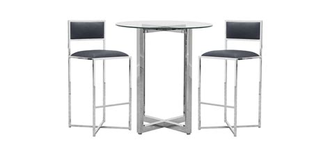 Amalfi Round Glass Counter Height Dining Table