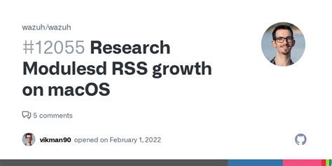 Research Modulesd Rss Growth On Macos · Issue 12055 · Wazuhwazuh · Github