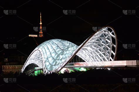 第比利斯 格鲁吉亚 桥式 宁静 未来 水平画幅 建筑 夜晚 无人 欧洲