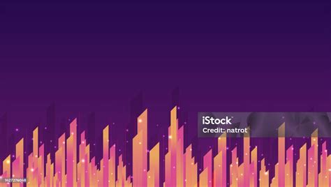 추상적 인 미래 지향적 인 도시 경관 벡터 사이버 펑크 테마 기술 배경 공상 과학 0명에 대한 스톡 벡터 아트 및 기타 이미지 0명 3차원 형태 Smart City