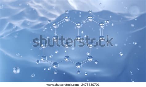 Pyrene Molecular Structure 3d Model Molecule Stock Illustration