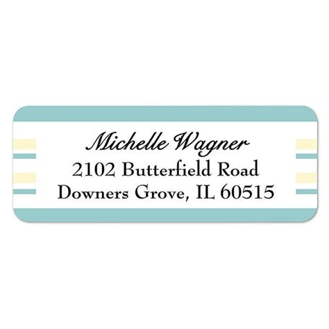 Custom Return Address Labels Simple Stripes