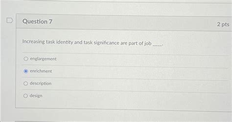 Solved Question 72 ﻿ptsincreasing Task Identity And Task