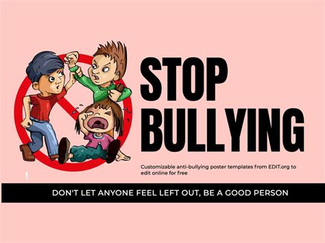 Anti Bullying Printable Posters Printable Free Templates