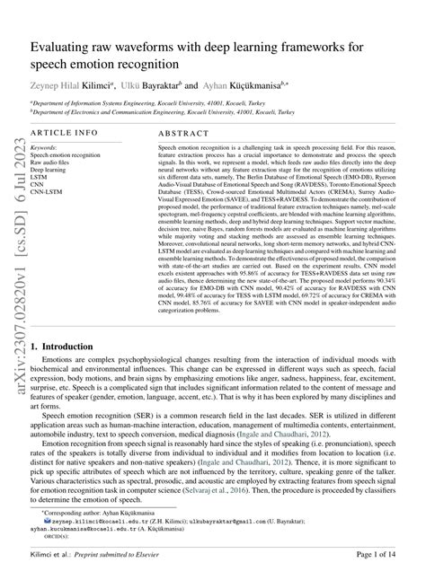 Pdf Evaluating Raw Waveforms With Deep Learning Frameworks For Speech