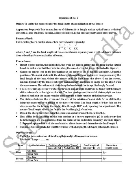 Nodal Slide Pdf Lens Optics Optics