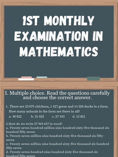 Grade 5 Math Exam Pdf Mathematics Numbers