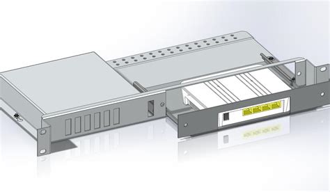 19 1u Mini Odf Aluminium Med Tt For 6 Sc Dpx Lc Quad Og Mediakonverter Fiberworks