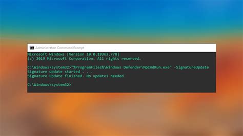 How To Run Windows Defender From Command Line In Windows