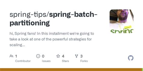 Github Spring Tipsspring Batch Partitioning Hi Spring Fans In