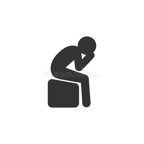 Depression Icon Symbol Premium Quality Isolated Sadness Element In