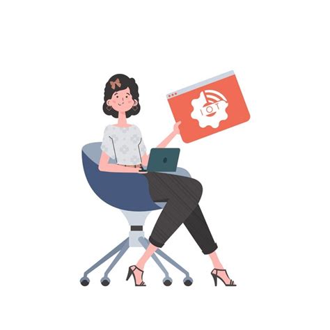 Premium Vector The Girl Is Holding The Iot Icon In Her Hands Iot