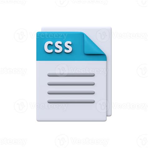 Css File Format 3d Icon Stylesheet For Web Design Layout Formatting