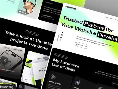 Developer Portfolio Landing Page By M Rahman For Uihut Ui Ux Design