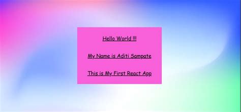 Aditi Sampate On Linkedin React Firstproject Learningreact