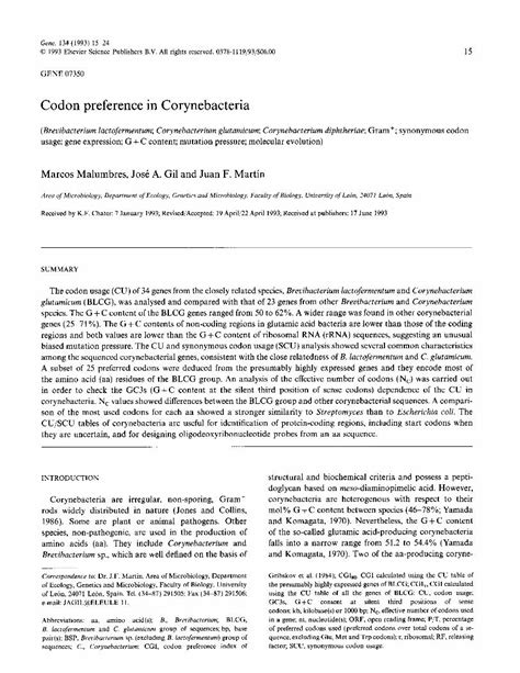 pdf codon preference in corynebacteria dokumen tips