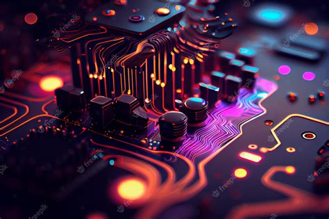 Premium Photo Abstract Circuit Cyberspace Design Created With Generative Ai Technology