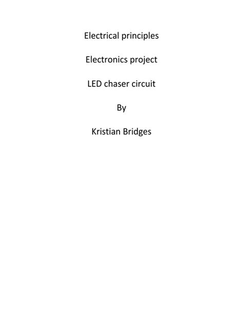 Electronics Project Report Pdf Pdf Electronic Circuits Capacitor