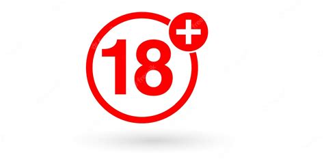 Premium Vector Age Rating Sign Over 18 Vector Illustration