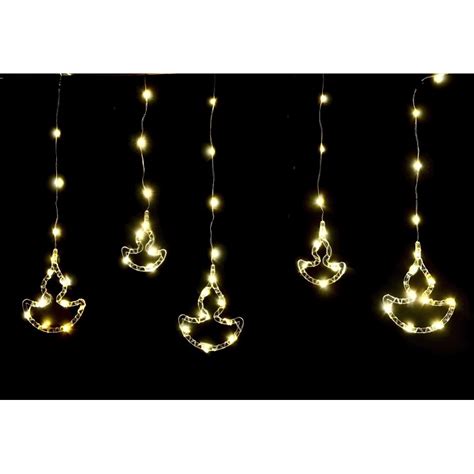 Diya Led Curtain Lights With 8 Flashing Modes 3m Warm White Siddiqui