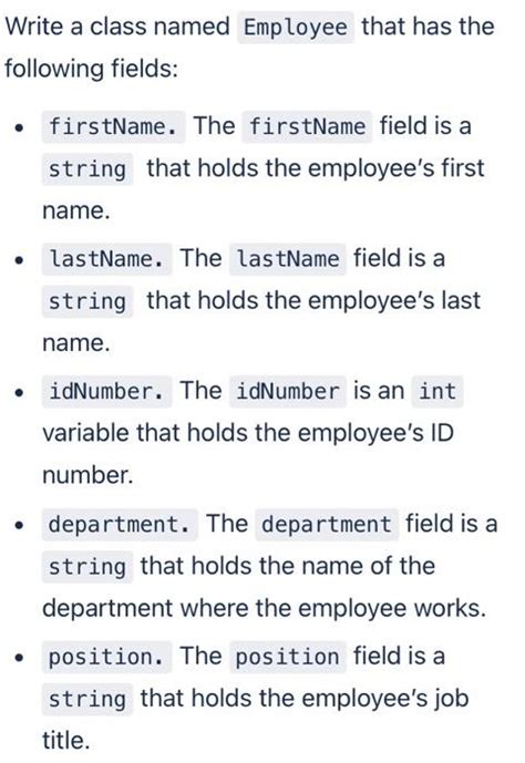 solved write a class named that has the following fields
