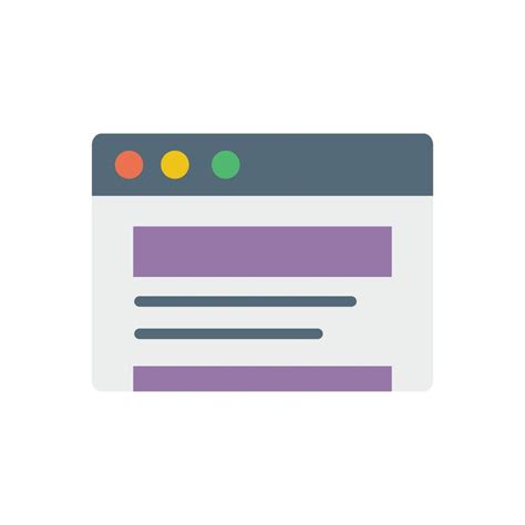 Browser Web Site Interface Vector Icon Illustration 23036844 Vector Art At Vecteezy