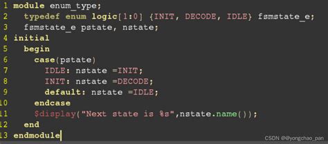 verilog编程基础：字符串与枚举类型的使用与测试 csdn博客