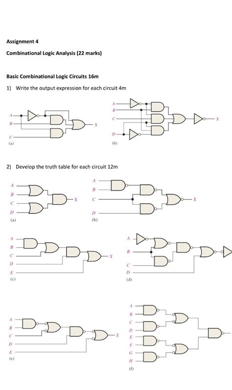 Solved Basic Combinational Logic Circuits 16 M 1 Write The Chegg
