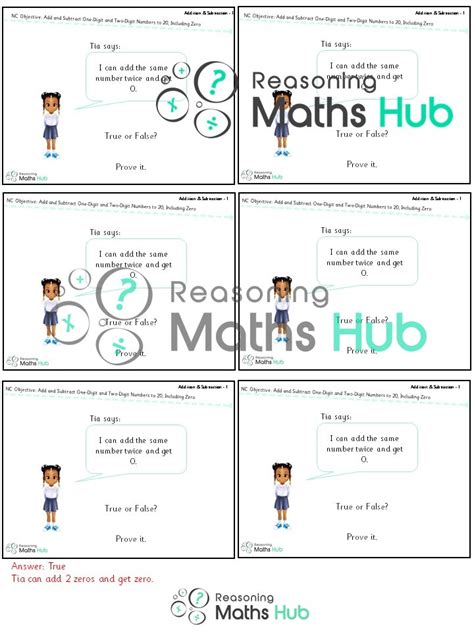 Add And Subtract One Digit And Two Digit Numbers To 20 Including Zero