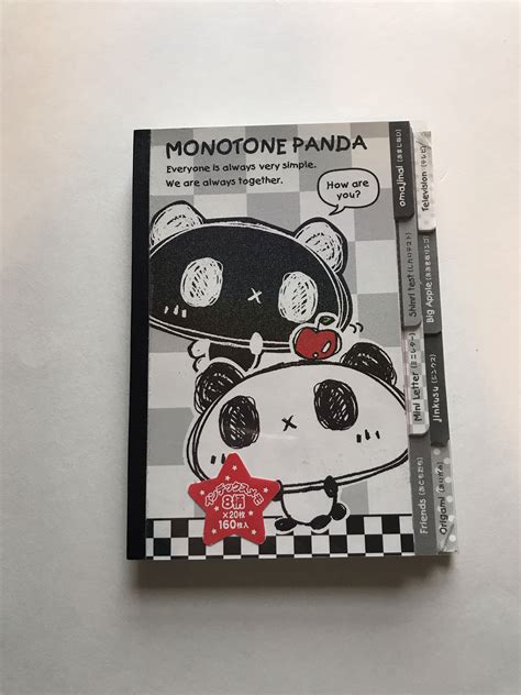 Kawaii Panda Notebook With Red Star