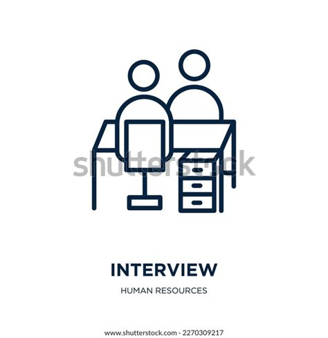 Interview Icon Human Resources Collection Thin Stock Vector Royalty Free 2270309217 Shutterstock